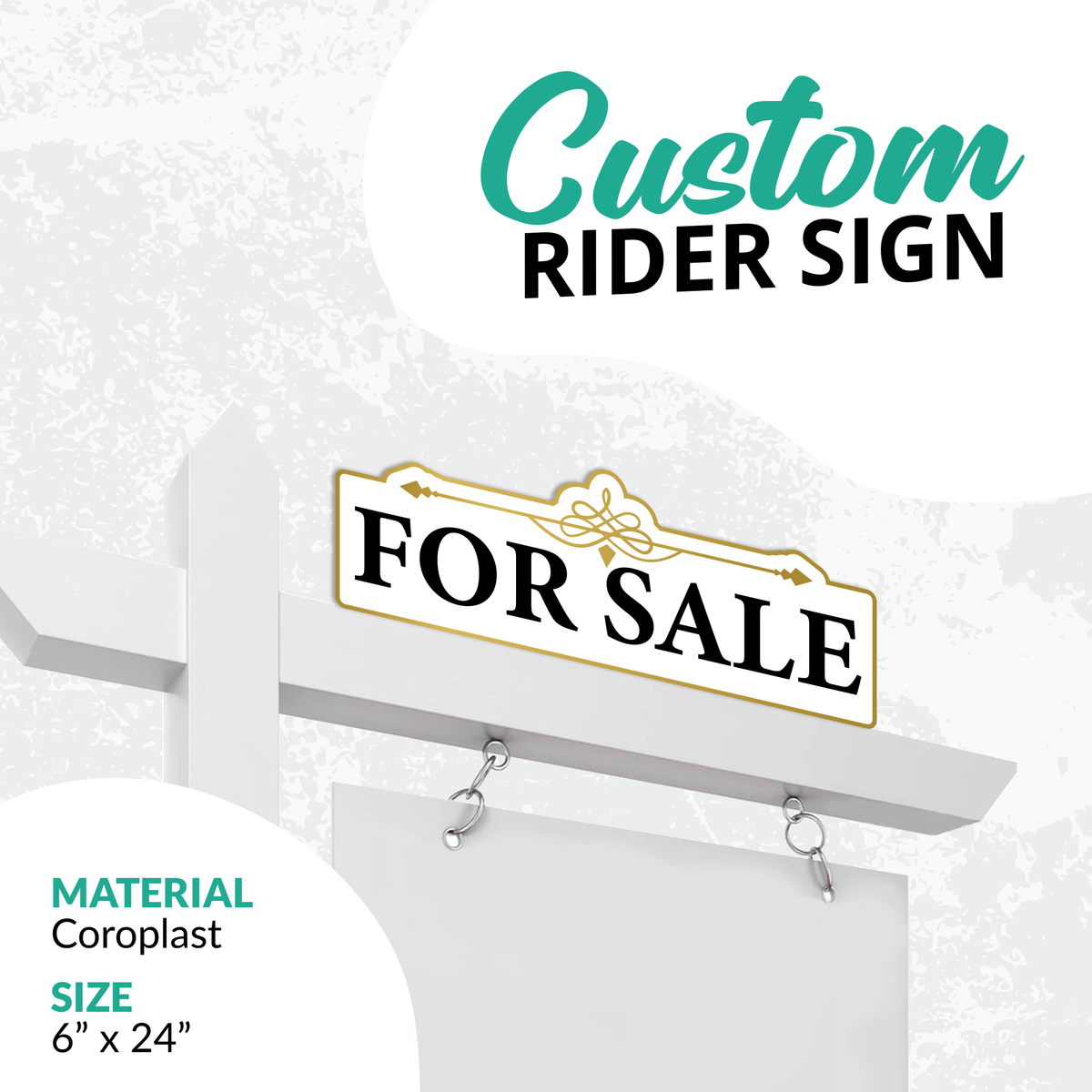 Rider Sign "For Sale" – Real Estate Store
