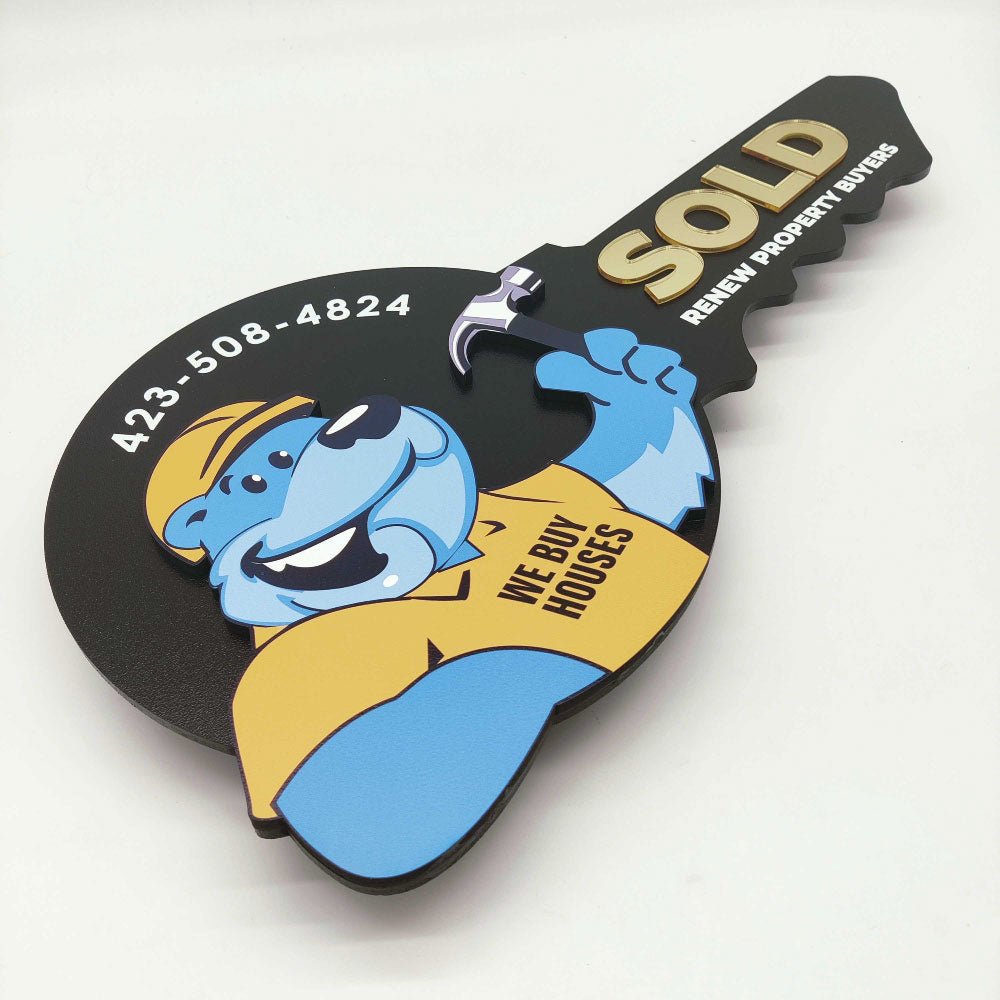 Black Round Key with "Illustration" – Real Estate Store
