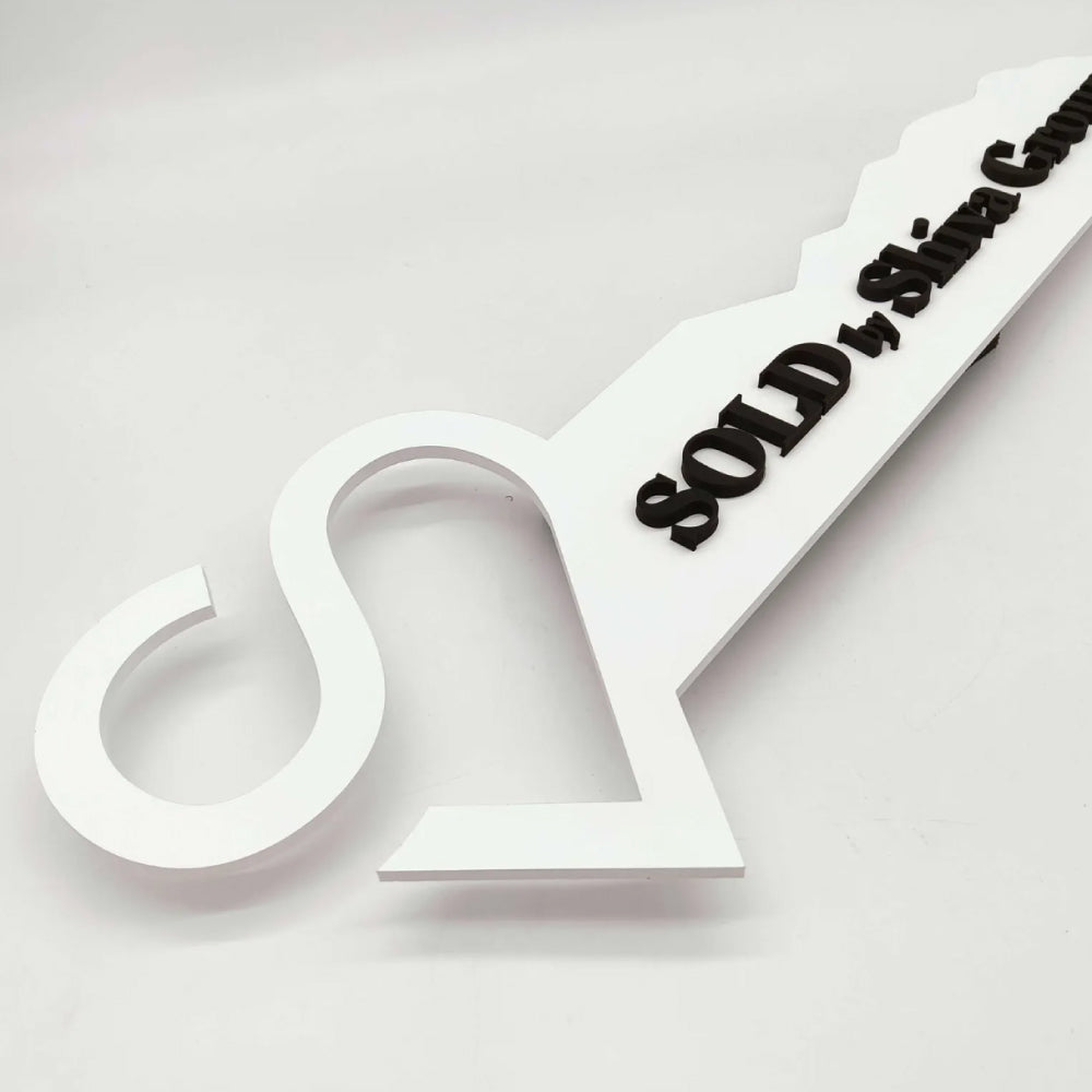 Real Estate Key Shaped Sign - American Lock Shape – Real Estate Store