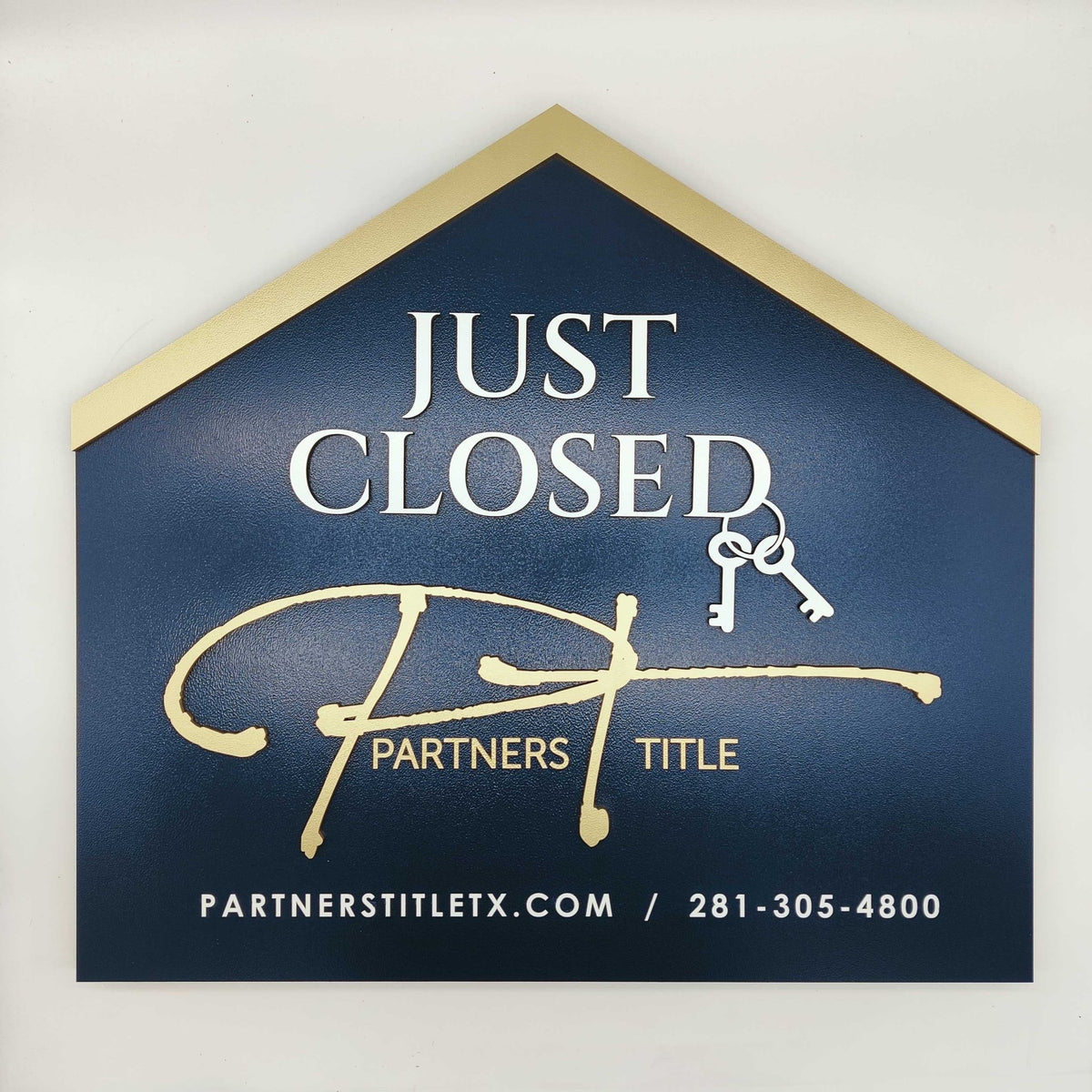 House Shaped Just Closed House Sign – Real Estate Store