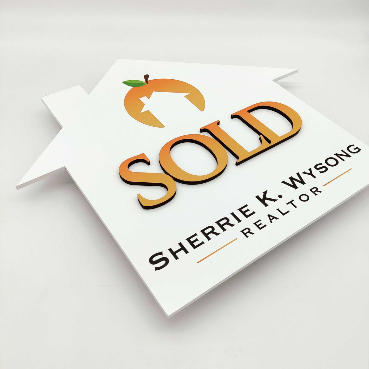 House Shaped Sign "Sold" – Real Estate Store