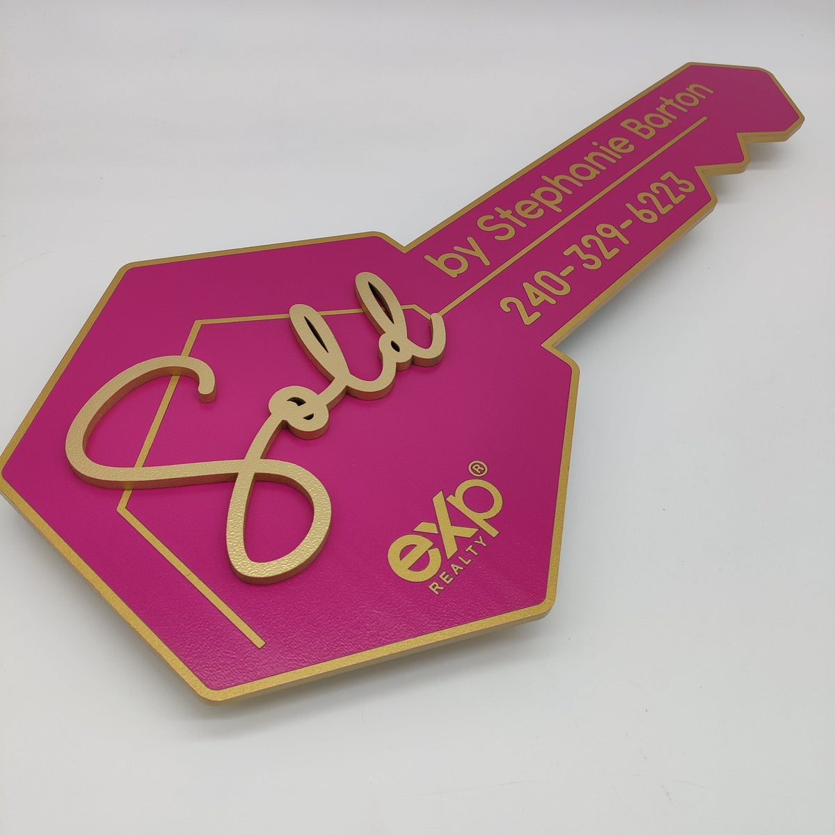 Key Shaped Sign Props "Sold"‎ Pink Realtor – Real Estate Store