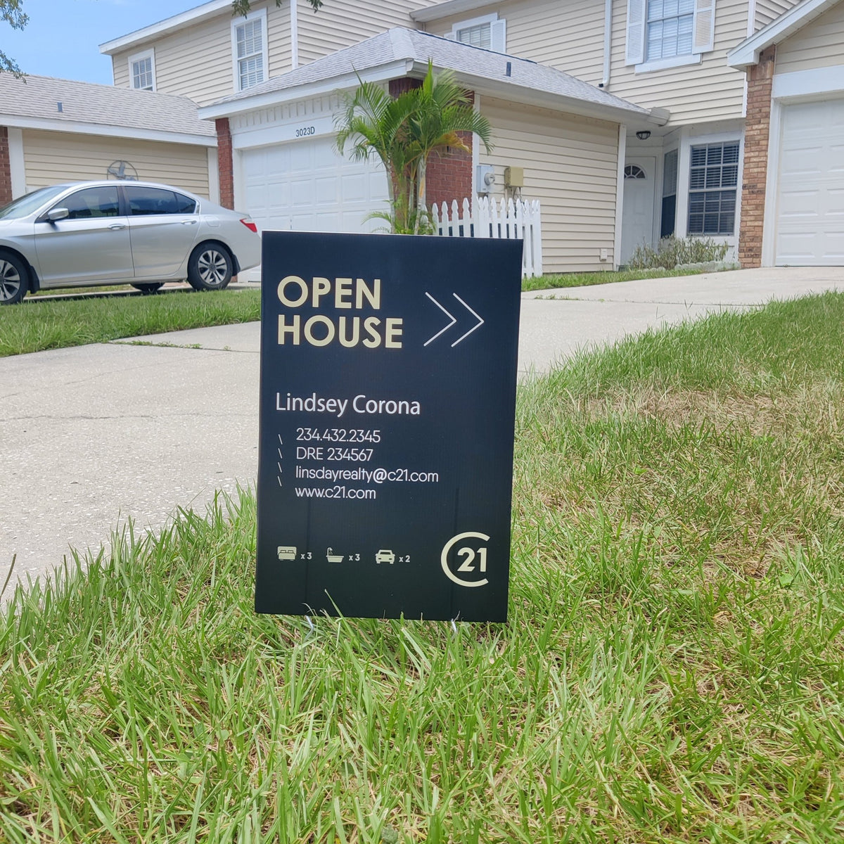 Open House Sign - Yard Sign – Real Estate Store